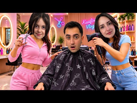 BABAMDAN GİZLİ KUAFÖRDE KALDIK!! BİZİ KORKUTTU!! HİRANUR & ZEYNEP 