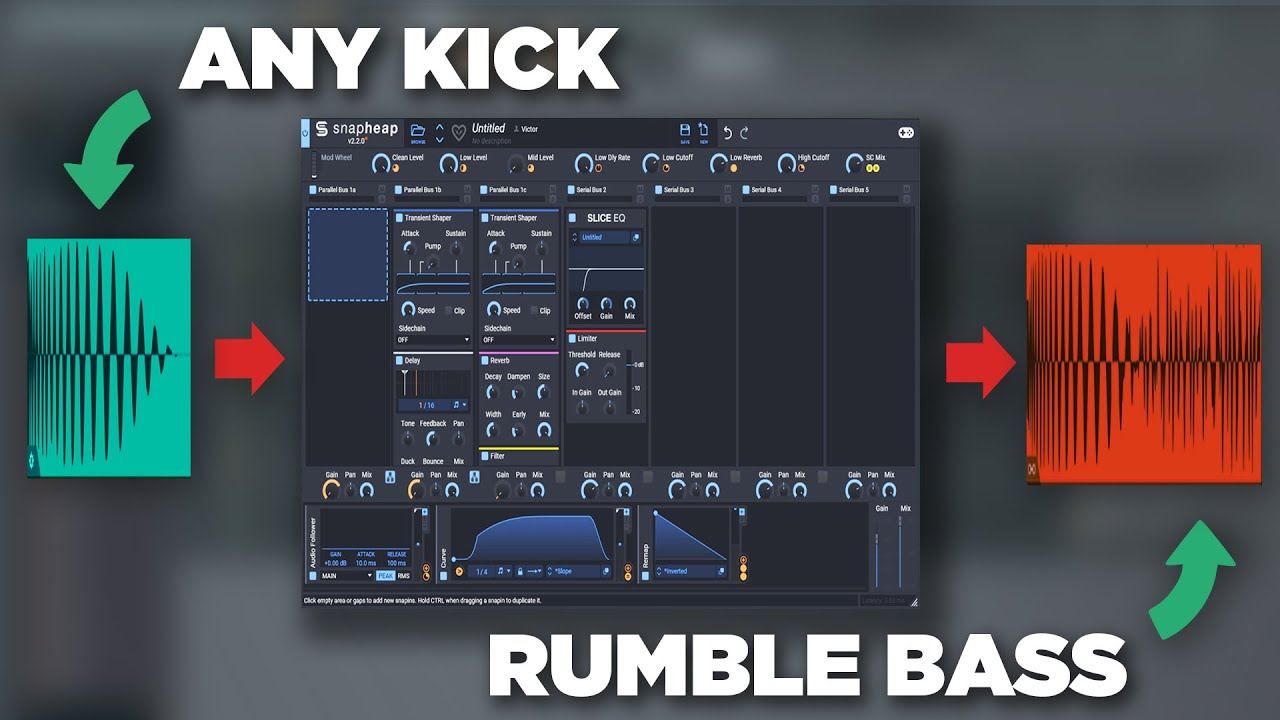 Instant Rumble Bass From Any Kick [Free Download Kilohearts Snap Heap Preset] - YouTube