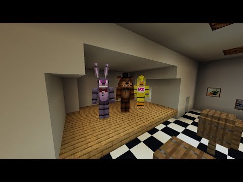 Minecraft: how to build the FNAF1 stage and backstage, animatronics ...