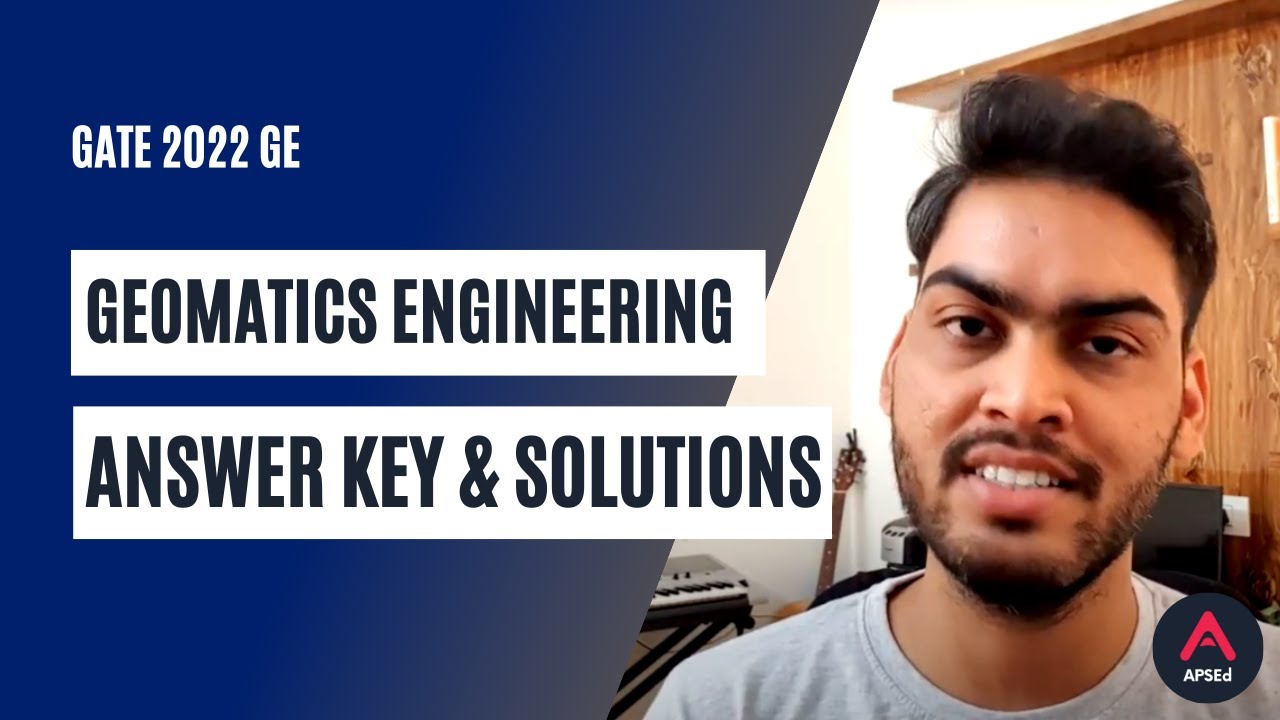 GATE 2022 Geomatics Engineering Answer Key and Solutions - YouTube