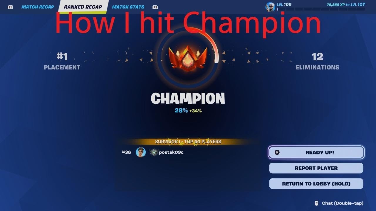 How I hit Champion in reload! - YouTube