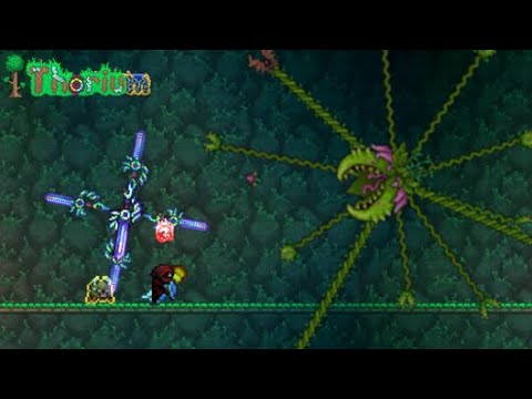 Typical Plantera fight in Thorium - Terraria: Thorium Mod - YouTube