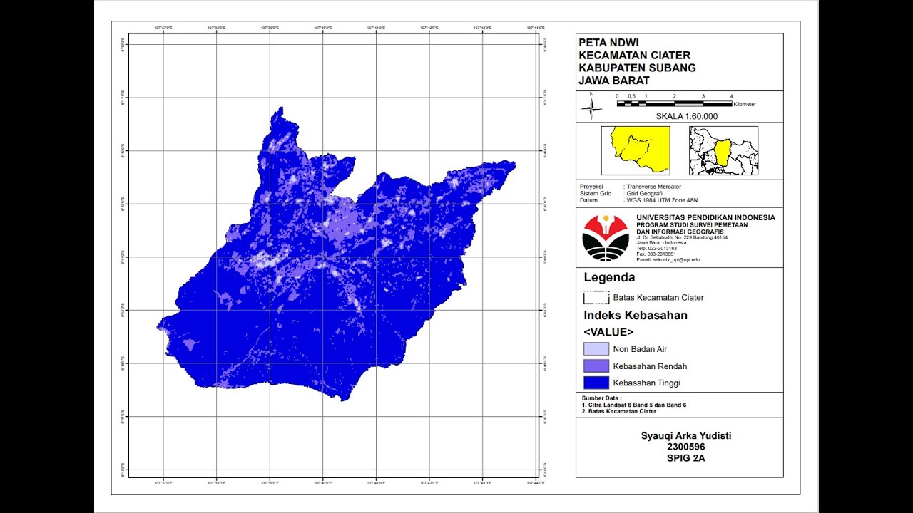Cara Membuat Peta NDWI Menggunakan Citra Satelit Landsat 8 Oli_Tugas ...