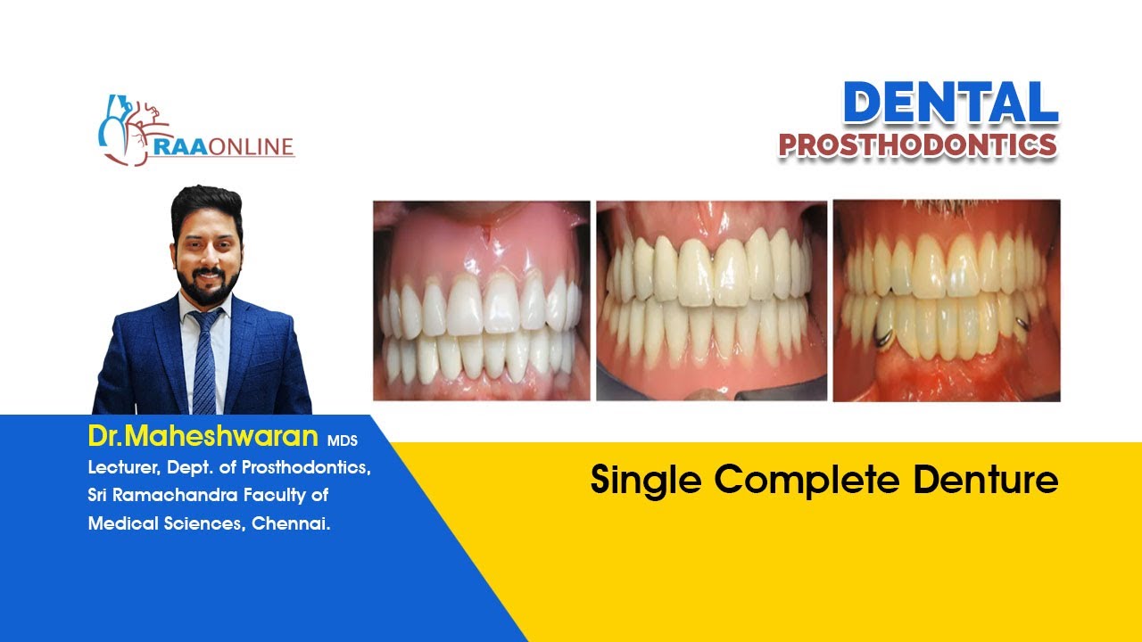 Single Complete Denture - YouTube