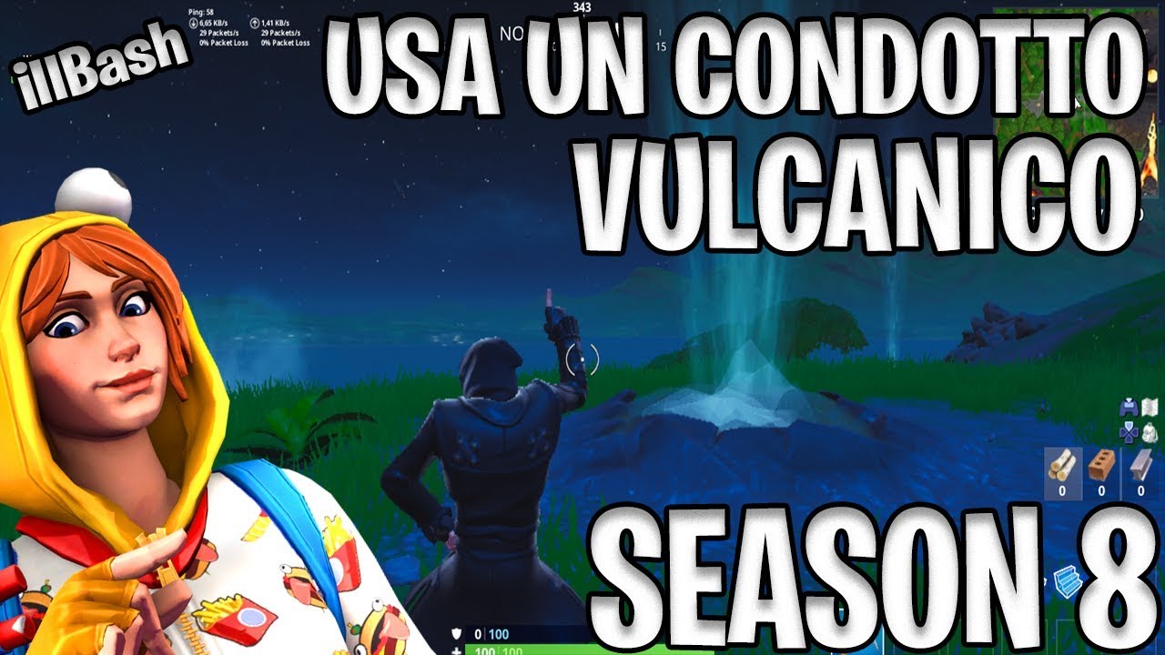 USA UN CONDOTTO VULCANICO IN PARTITE DIVERSE ! - Fortnite Season 8 Week ...