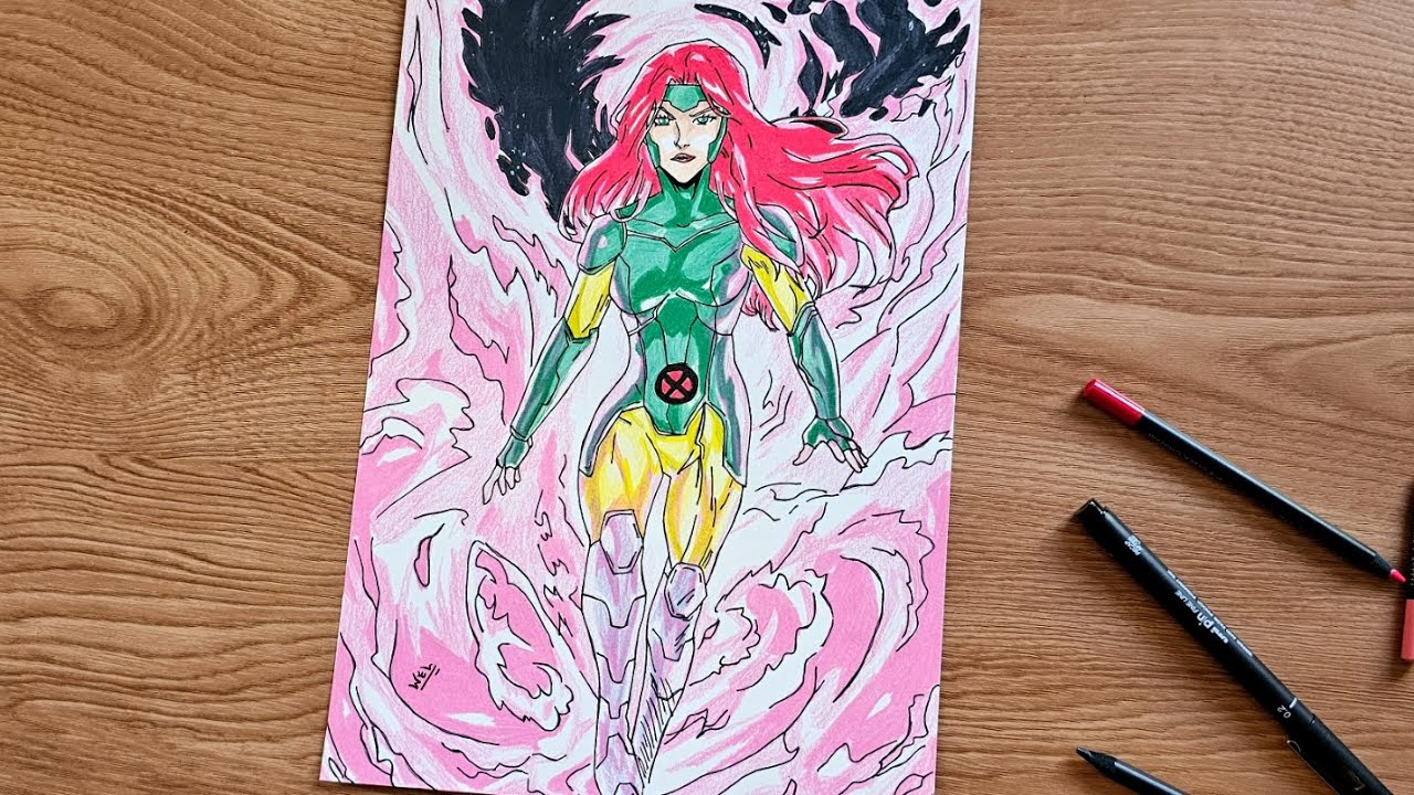 Drawing Jean Grey | X-Men - YouTube