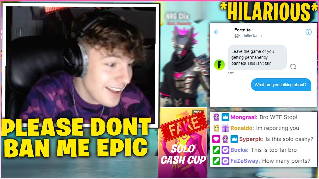 CLIX TROLLS EPIC GAMES & VIEWERS With FAKE Cash Cup Then This Happened ...