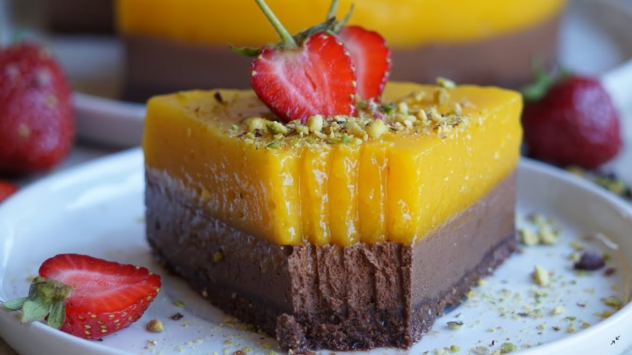 PASTEL VEGANO DE CHOCOLATE Y MANGO | CHEFBOSQUET - YouTube