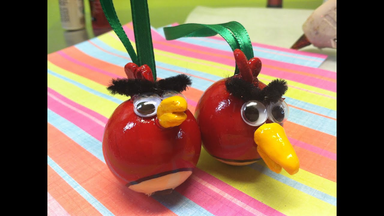 Angry Birds Inspired Red Bird Craft - YouTube