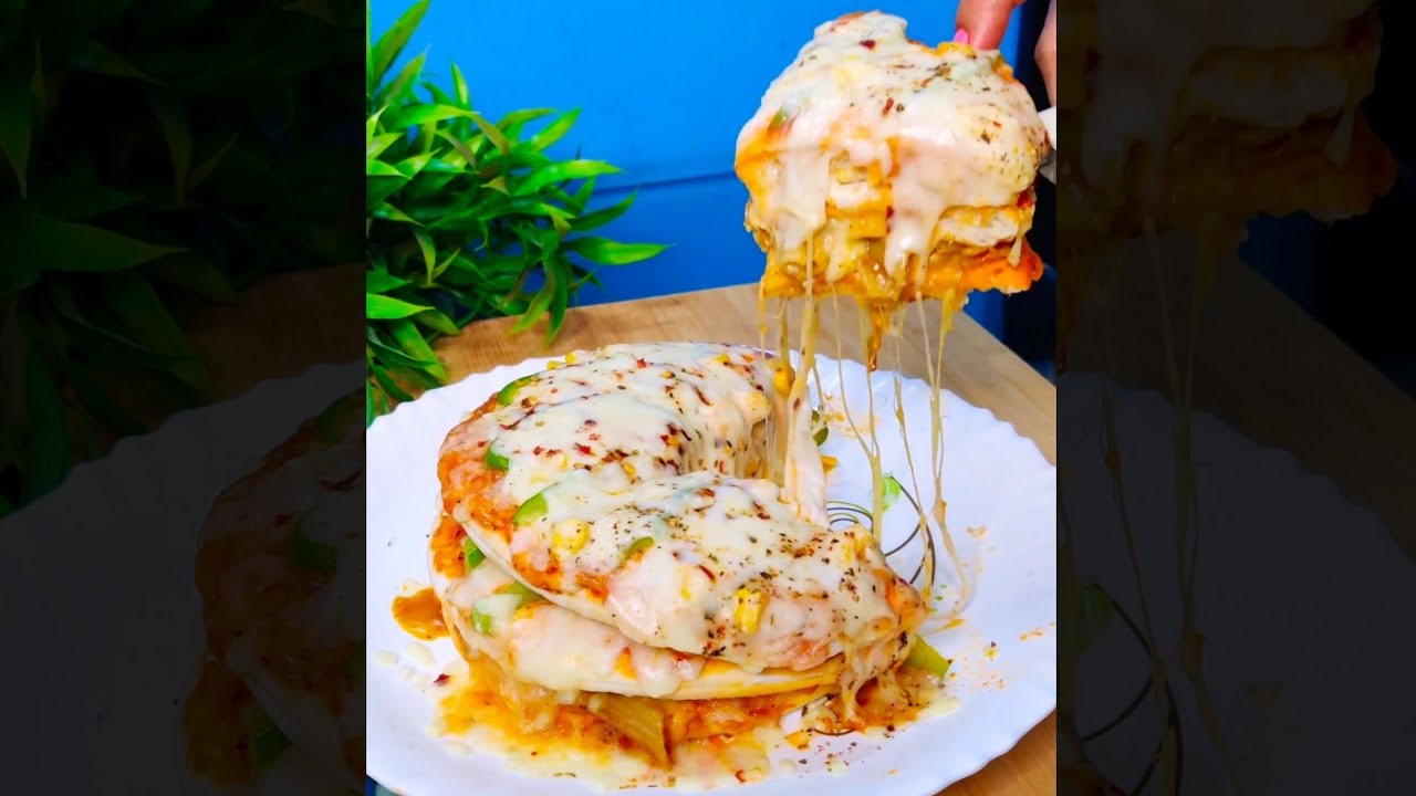 WORLD'S CHEESIET Triple Layer Cheese Burst Pizza in 10 minutes 🍕😋 - YouTube