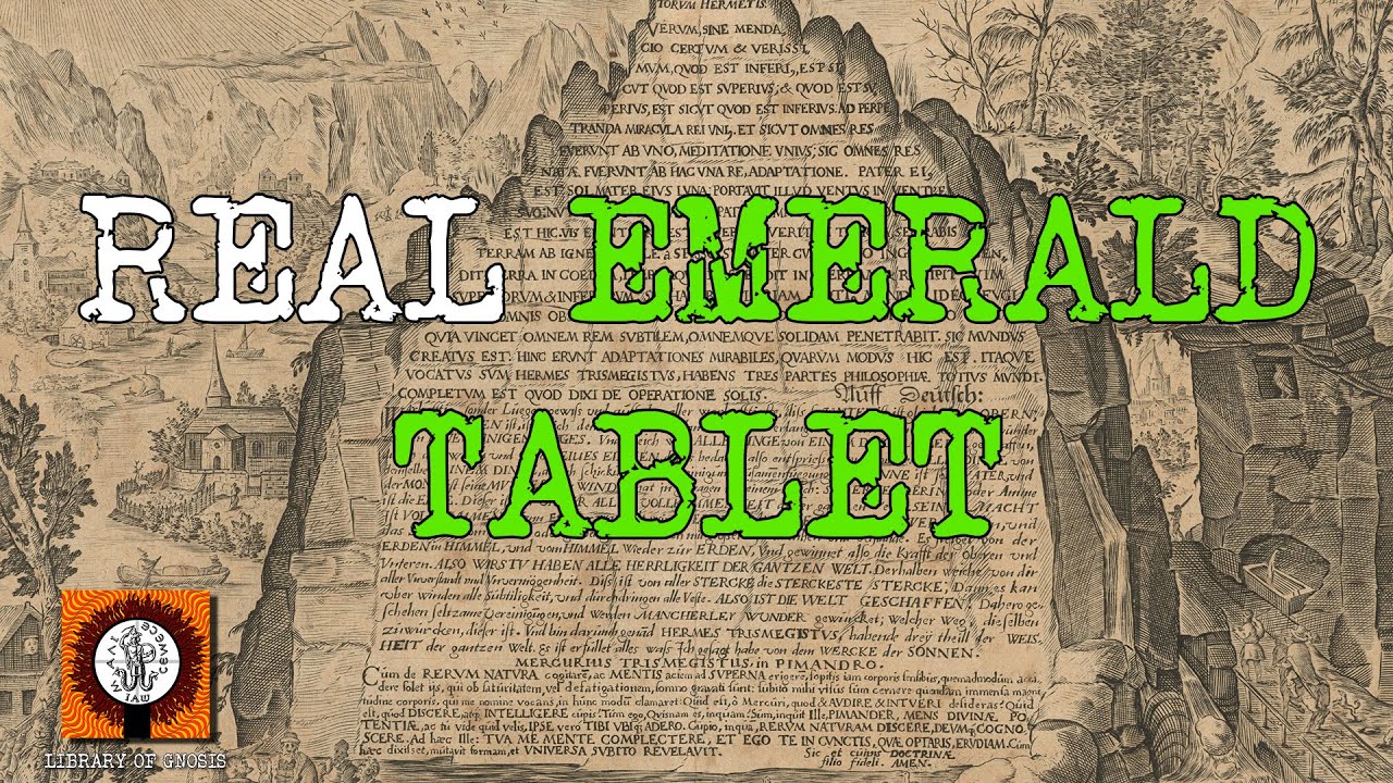Reading the REAL Emerald Tablet. - YouTube