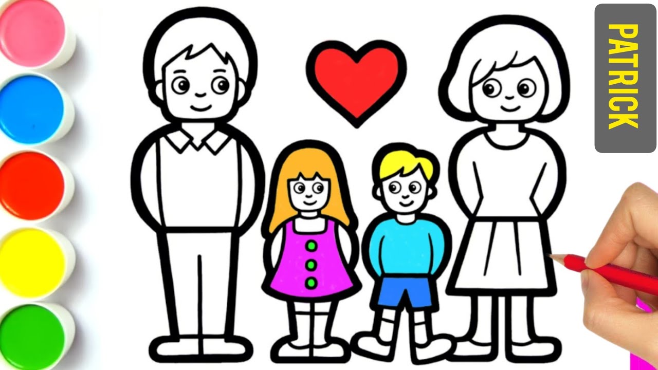 Family Drawing, colouring and painting for kid's & toddlers /рисование ...