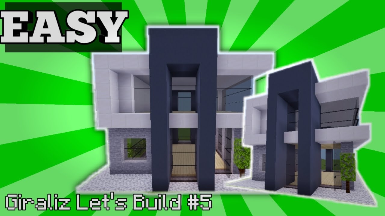 [Minecraft] How to Build 12x12 Modern House | MCPE | Giraliz Let's ...
