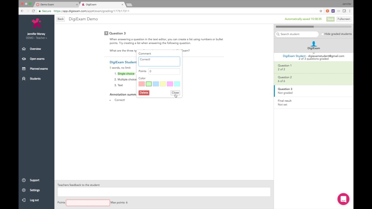 Grading an exam with Canvas - YouTube