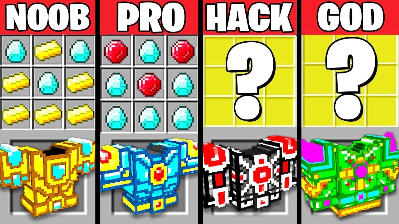 Minecraft Battle: SUPER ARMOR MOD CRAFTING CHALLENGE - NOOB vs PRO vs ...