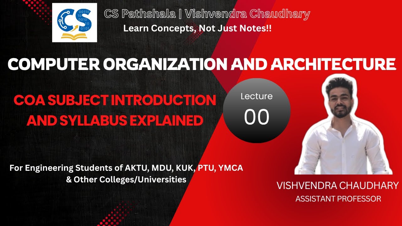 COA | Lecture-0 | Subject Introduction and Syllabus Explained | AKTU B ...