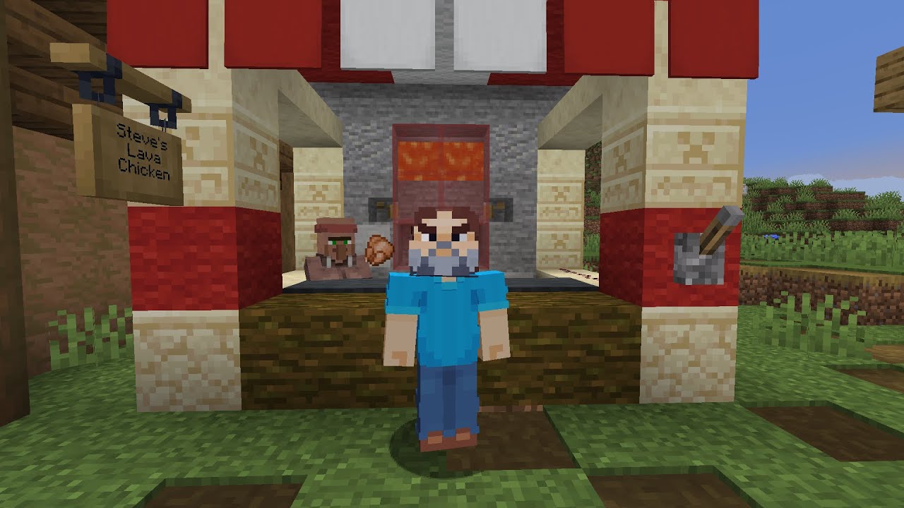 Minecraft Movie Steve's Lava Chicken song in Minecraft! - YouTube