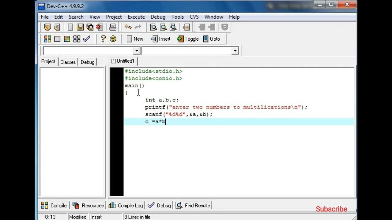 Multiplication in C Programming || ORG - YouTube