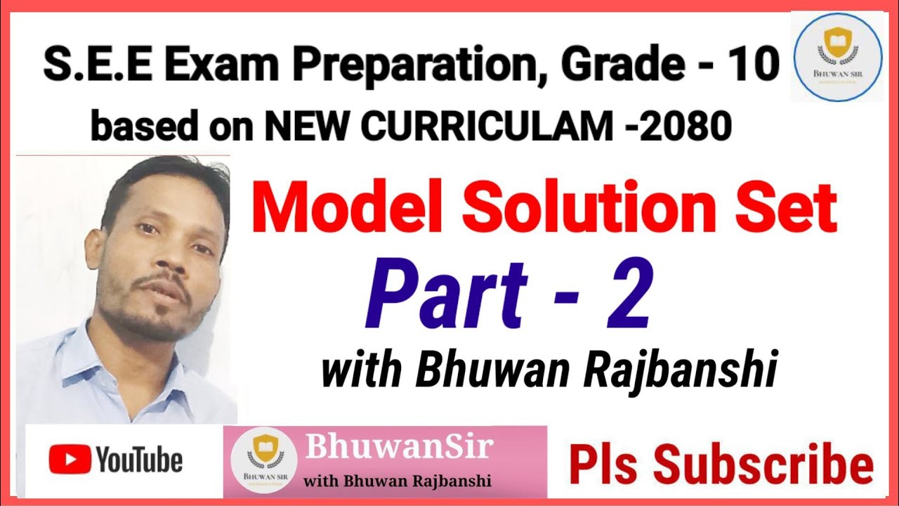 CLASS 10: MATHS MODEL SOLUTION SET PART 2 | Based on New Curriculum ...