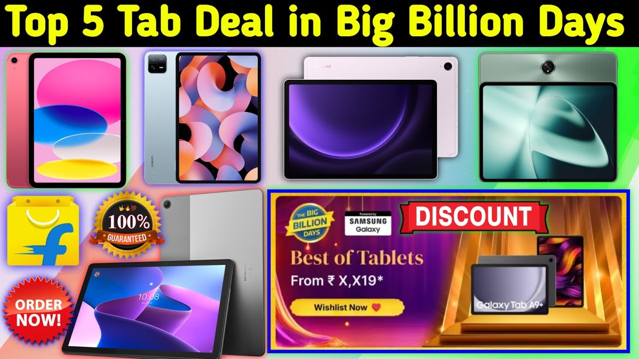 Top 5 best Tab Deals Price Offer Discount in Big Billion Day 2024 ...