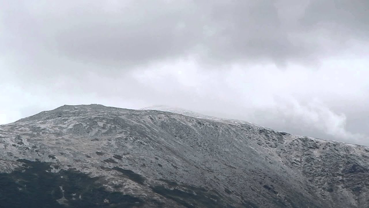 10/20/2013 Abandoned Adams Slide Trail- View of snow on Mount ...