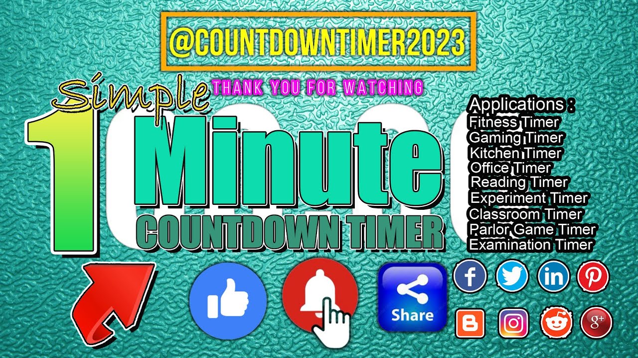 Simple 1 Minute Countdown Timer SBG30 - YouTube
