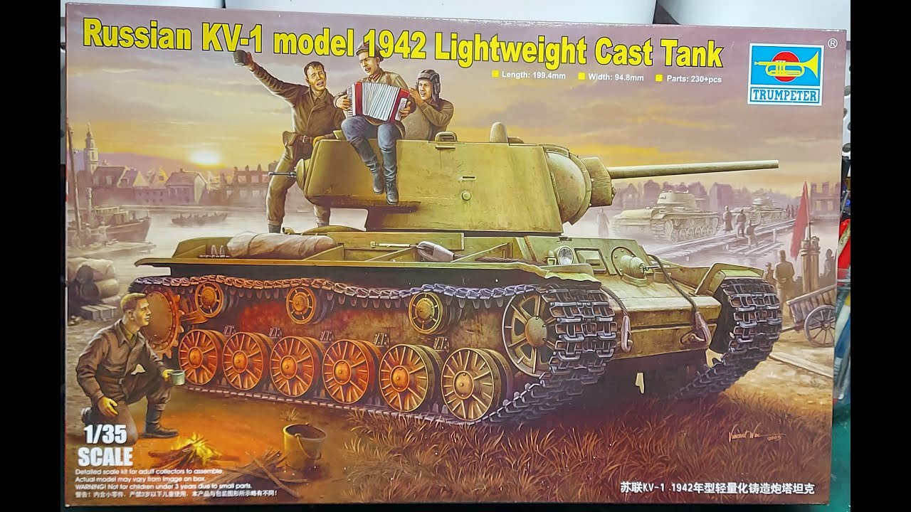 Trumpeter 00360 Russian KV-1 model 1942 Lightweight cast Tank Photo ...