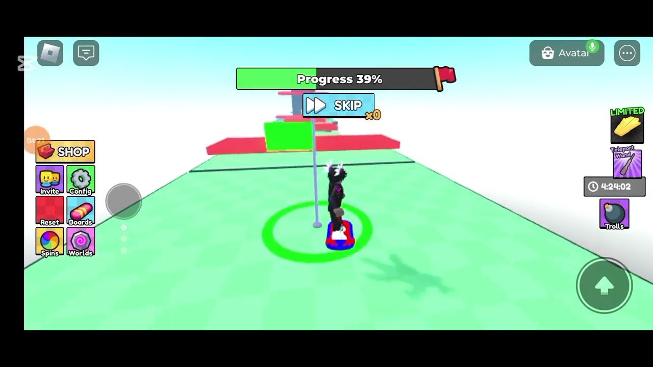 playing snow board obby in roblox - YouTube