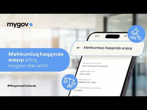 Məhkumluq haqqında arayışı artıq mygov-dan vaxt itirmədən əldə edin! 🚀 | #mygov