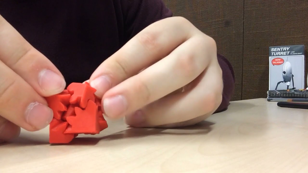 3D Cube Gears - 3D Printed Rotating Cube - YouTube