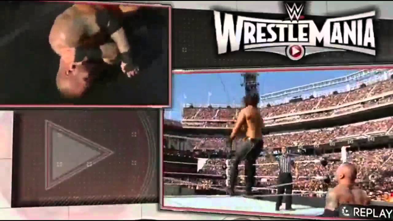 Randy orton vs Seth Rollins wrestlemania 31 highlights - YouTube
