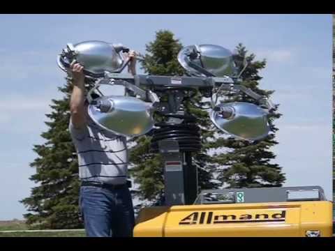 Allmand Night-Lite PRO II V-Series Light Tower Demonstration - YouTube