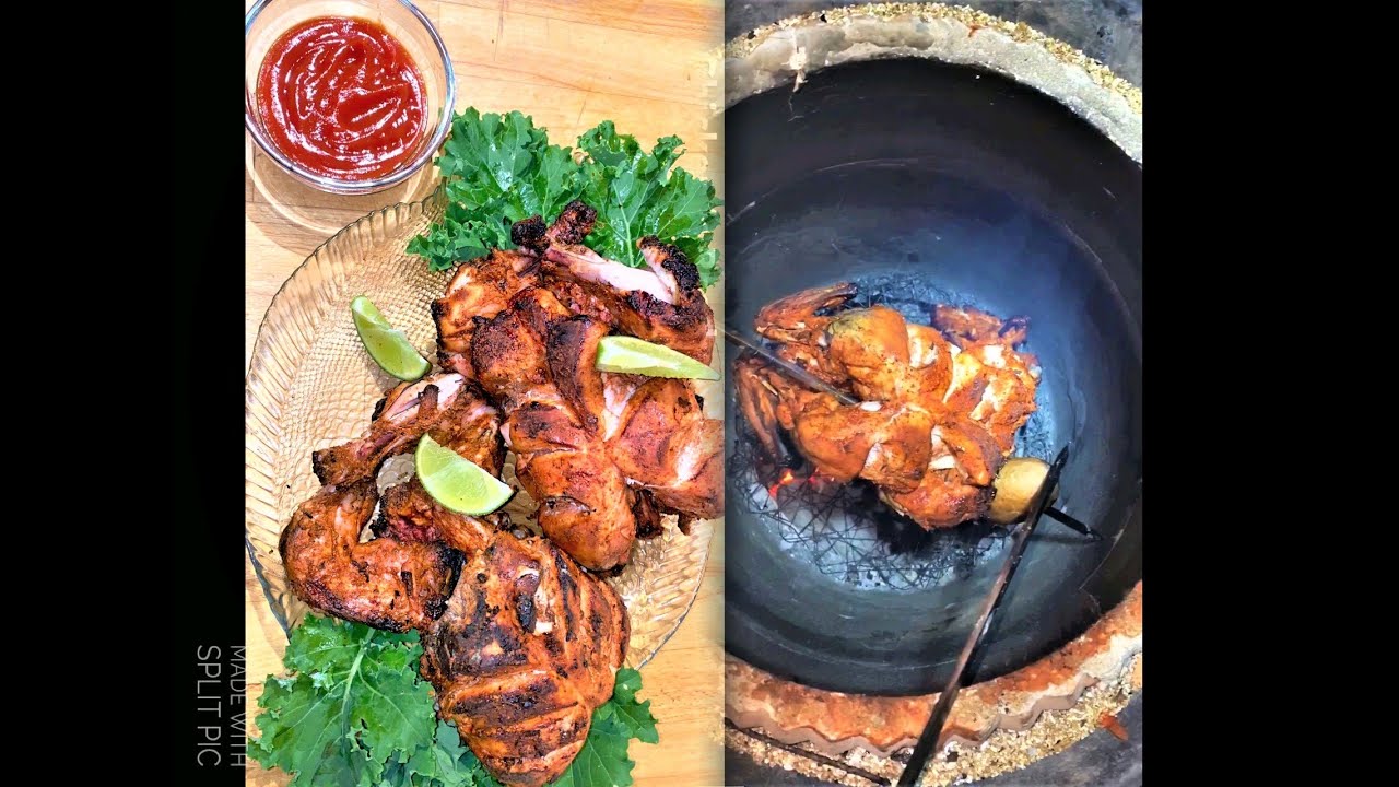 Chicken Tandoori Roast In Clay Tandoor Oven - YouTube