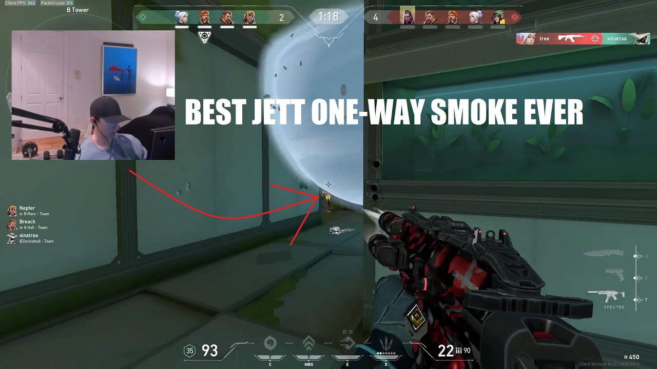 PROD teaches us the best JETT ONEWAY SMOKE in Valorant - YouTube