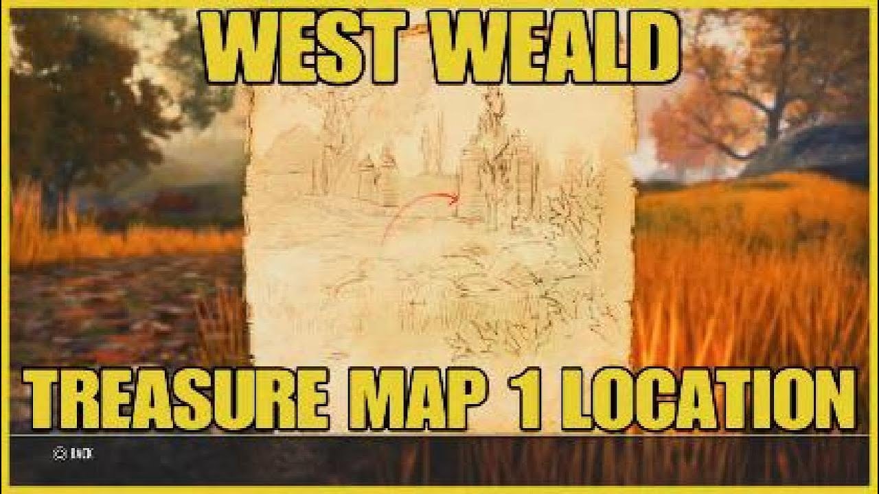 Eso | West Weald Treasure Map 1 Location - YouTube