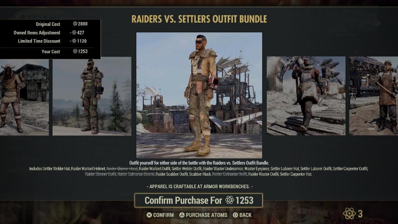 Fallout 76 Atomic Shop November 29th - YouTube