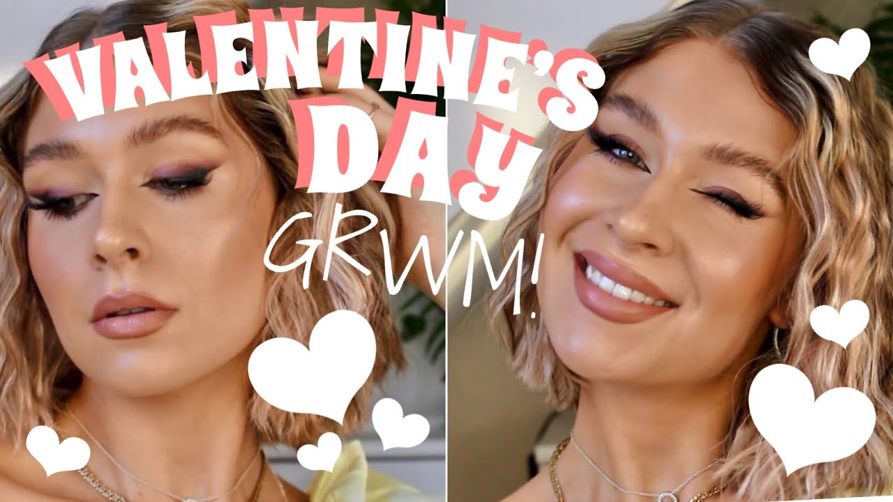 LET'S GET GLAM!! GRWM FOR VALENTINE'S 2021 // Lizzy Capps - YouTube