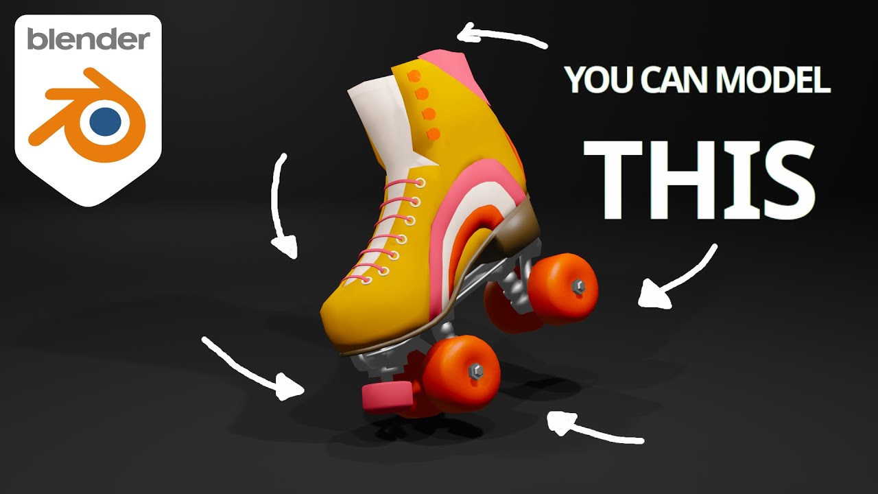 Roller Skates | Blender Modeling Tutorial for BEGINNERS - YouTube