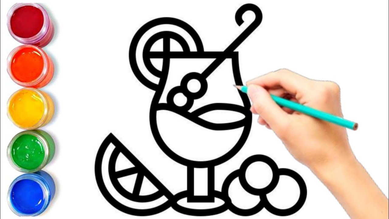 How to draw easy juice drawing | easy drawings step by step for kids ...