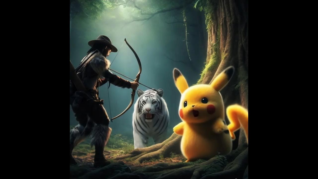 Don't hurt my friend #tiger#friends#pikazu#pokemon #youtubeshort # ️ ️ ...