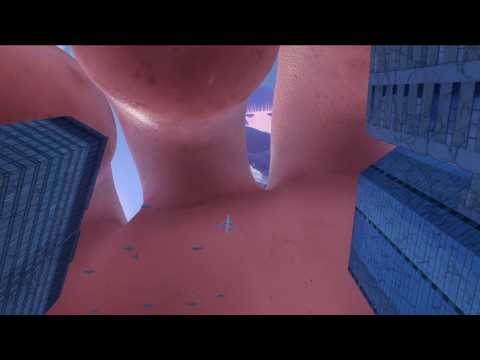 [MMD Giantess] 100,000 times Tenka Chise descending (barefoot version)