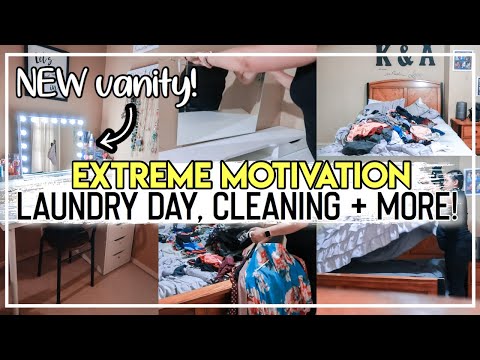 GET IT ALL DONE #WITHME | LAUNDRY ROUTINE, CLEANING + ORGANIZING | EXTREME MOM MOTIVATION