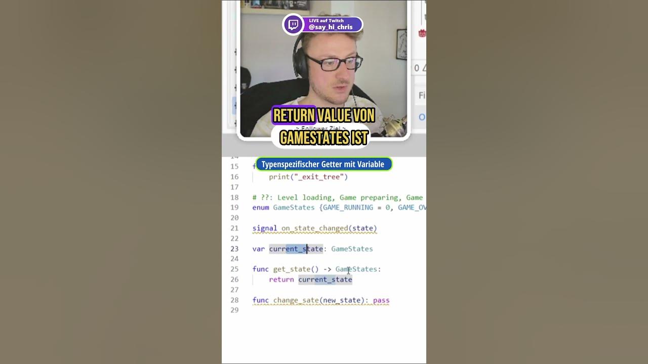 Livecoding 💡 Getter Mit Typ Godot Unity Gdscript Csharp Programmierenlernen Codingtips