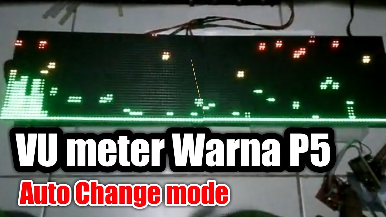 VU meter audio analyzer RGB dengan led P5 auto mode - YouTube