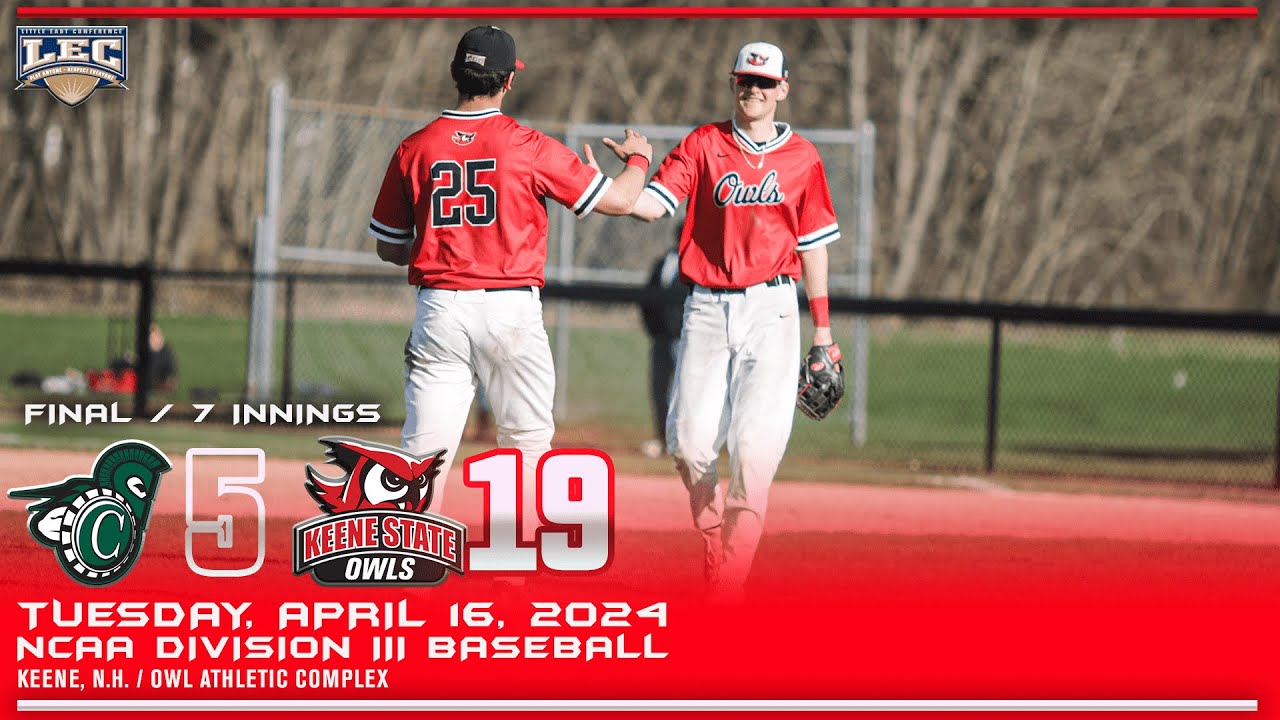 Keene State Baseball Highlights vs. Vermont State Castleton 4/16/2024 ...