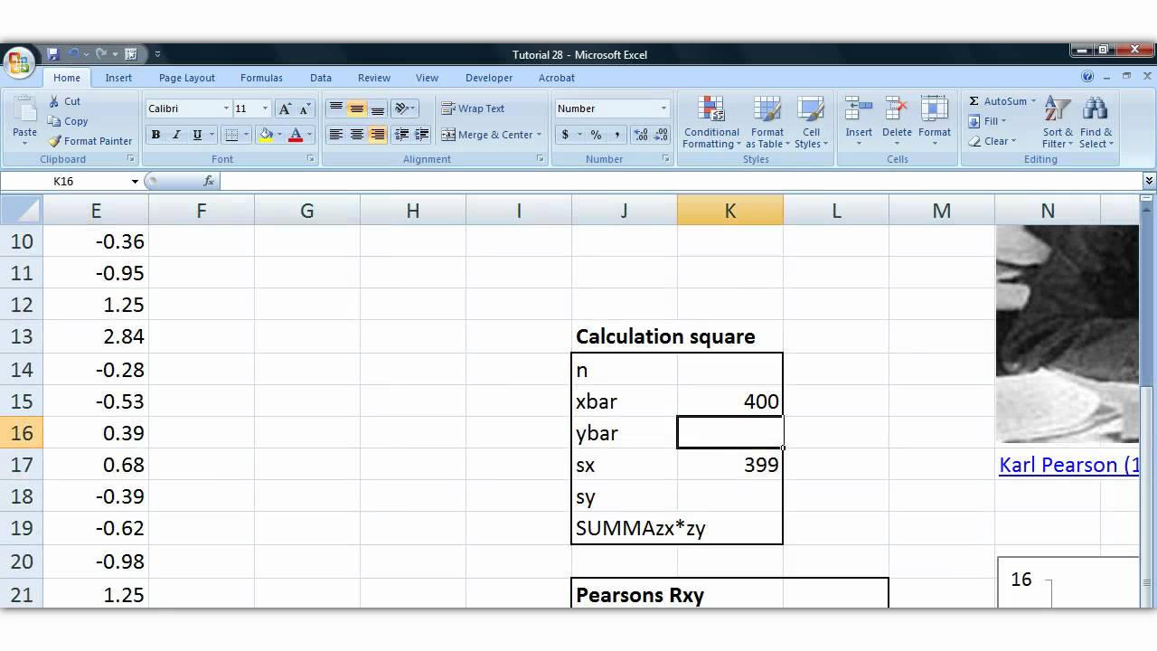 Basic statistics tutorial 31 Pearsons rxy - YouTube