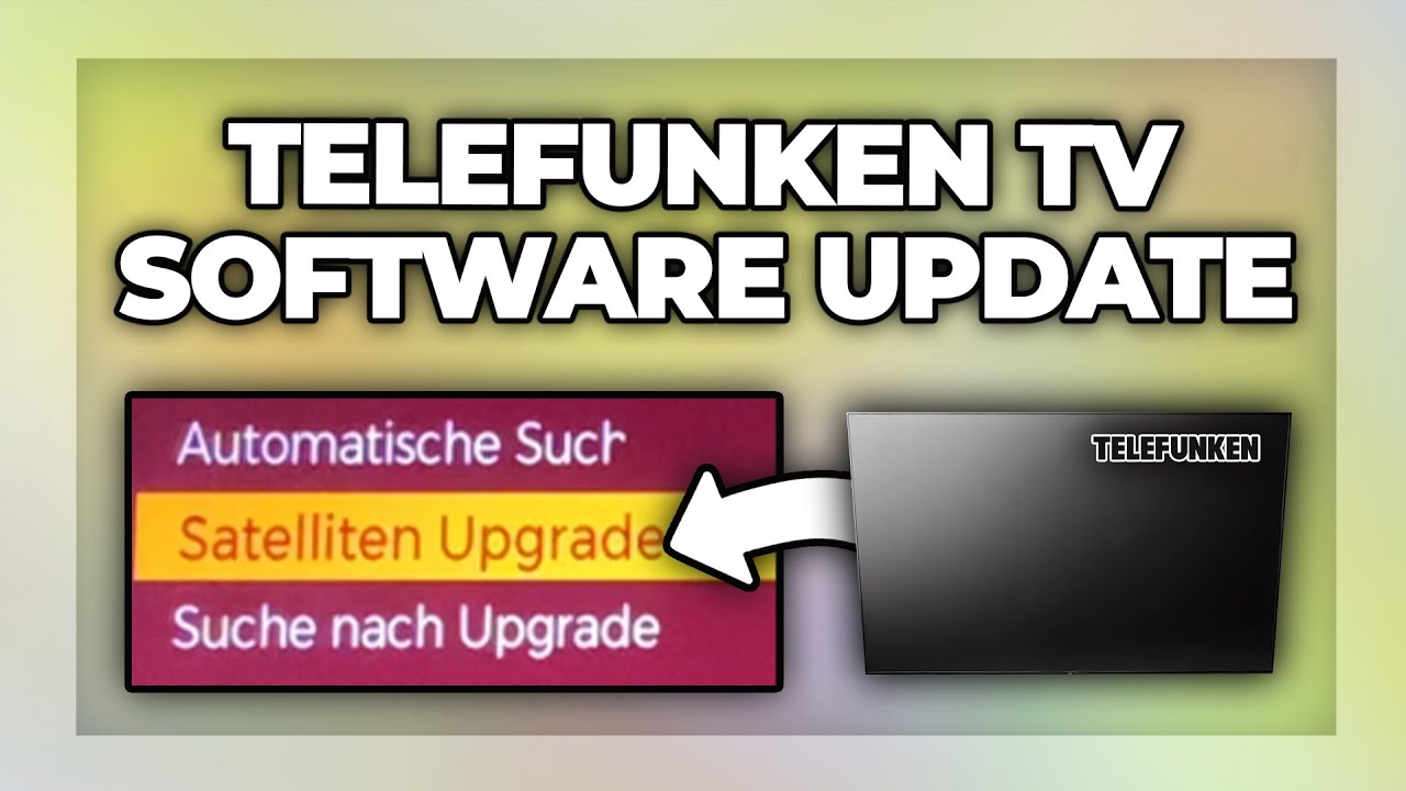 Telefunken TV Software Update durchführen & aktualisieren - Tutorial - YouTube