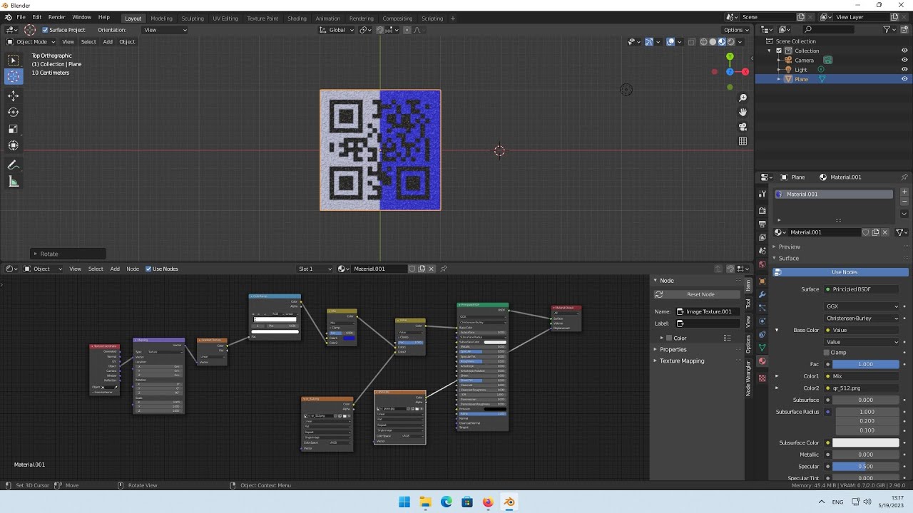 gradient mix shader texture - YouTube