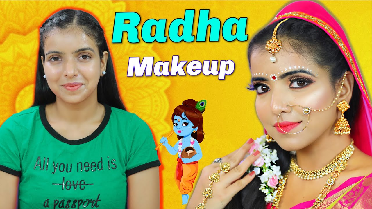 Radha Krishna Makeup Look - Janmashtami Special | DIYQueen - YouTube