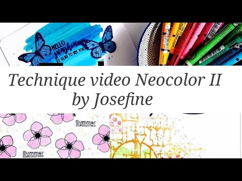 Technique video Neocolor II crayons (Josefine) - YouTube